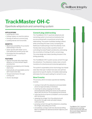 TrackMaster OH-C Whipstock and Cementing System - Wellbore Integrity